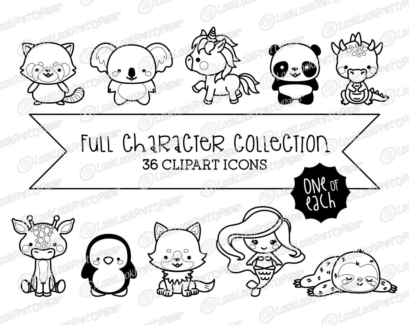 Premium Vector Clipart Full Collection of Cute Clipart | Etsy