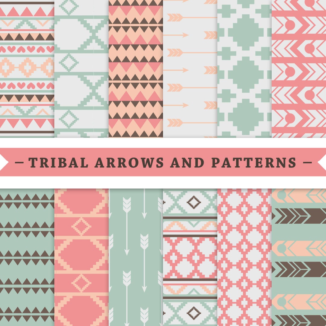 Premium Digital Paper Scrapbooking Paper Tribal Arrows - Etsy