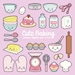 Premium Vector Clipart - Kawaii Baking Clipart - Kawaii Baking Clip Art ...