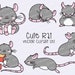 Premium Vector Clipart Kawaii Rats Cute Rat Clipart Set High Quality ...