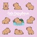 Premium Vector Clipart - Kawaii Capybara - Cute Capybara Clipart ...