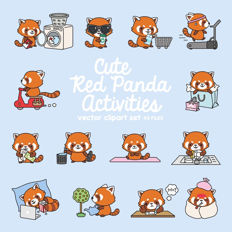 Kawaii Red Panda - Etsy