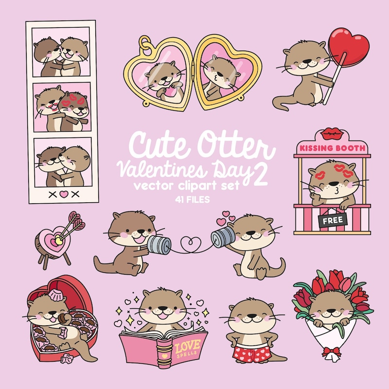 Valentines Kawaii Animal - Etsy UK
