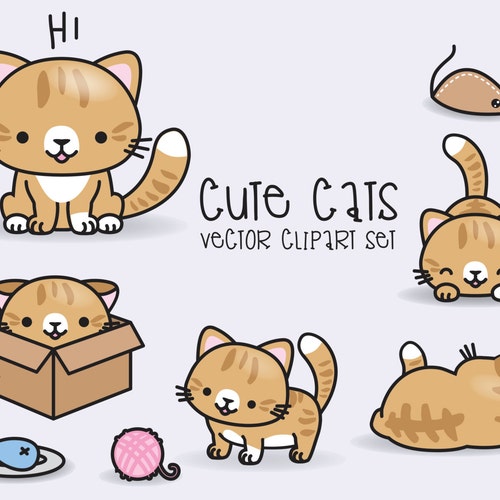 Premium Vector Clipart Kawaii Pugs Cute Pugs Clipart Set - Etsy