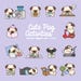 Premium Vector Clipart - Kawaii Pug - Cute Pugs Planning Clipart ...