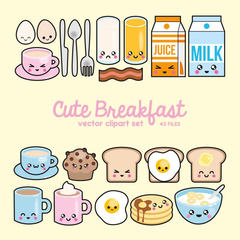 Kawaii Breakfast - Etsy