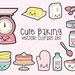 Premium Vector Clipart Kawaii Baking Clipart Kawaii Baking | Etsy