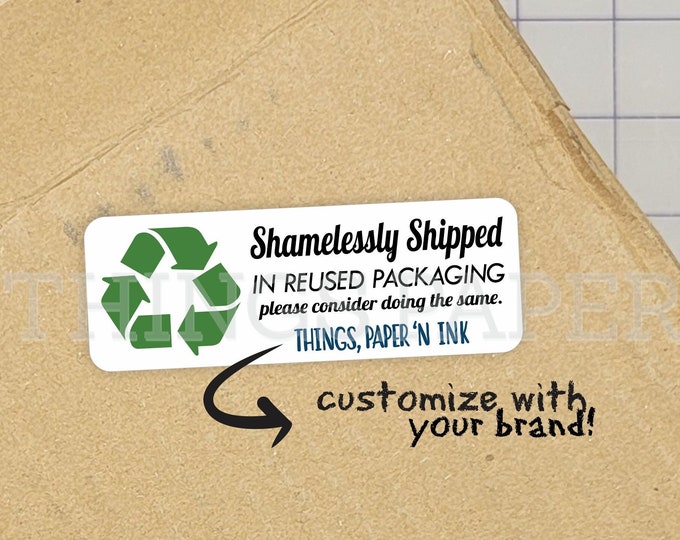 Packaging Label Ugly Box Design. Reused Box Sticker. Recycled Shipping ...