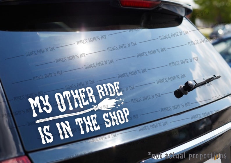 My Other Ride Is A Broom Halloween Car Decal Spooky Vibes - Etsy