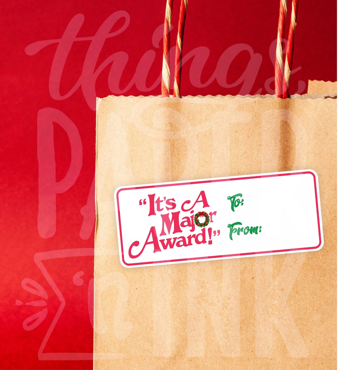 It's a Major Award! Custom Holiday Christmas Story Gift Tag Labels - Etsy