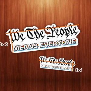 We the People Means Everyone Pride Flag Car Decal Bumper Sticker - Etsy