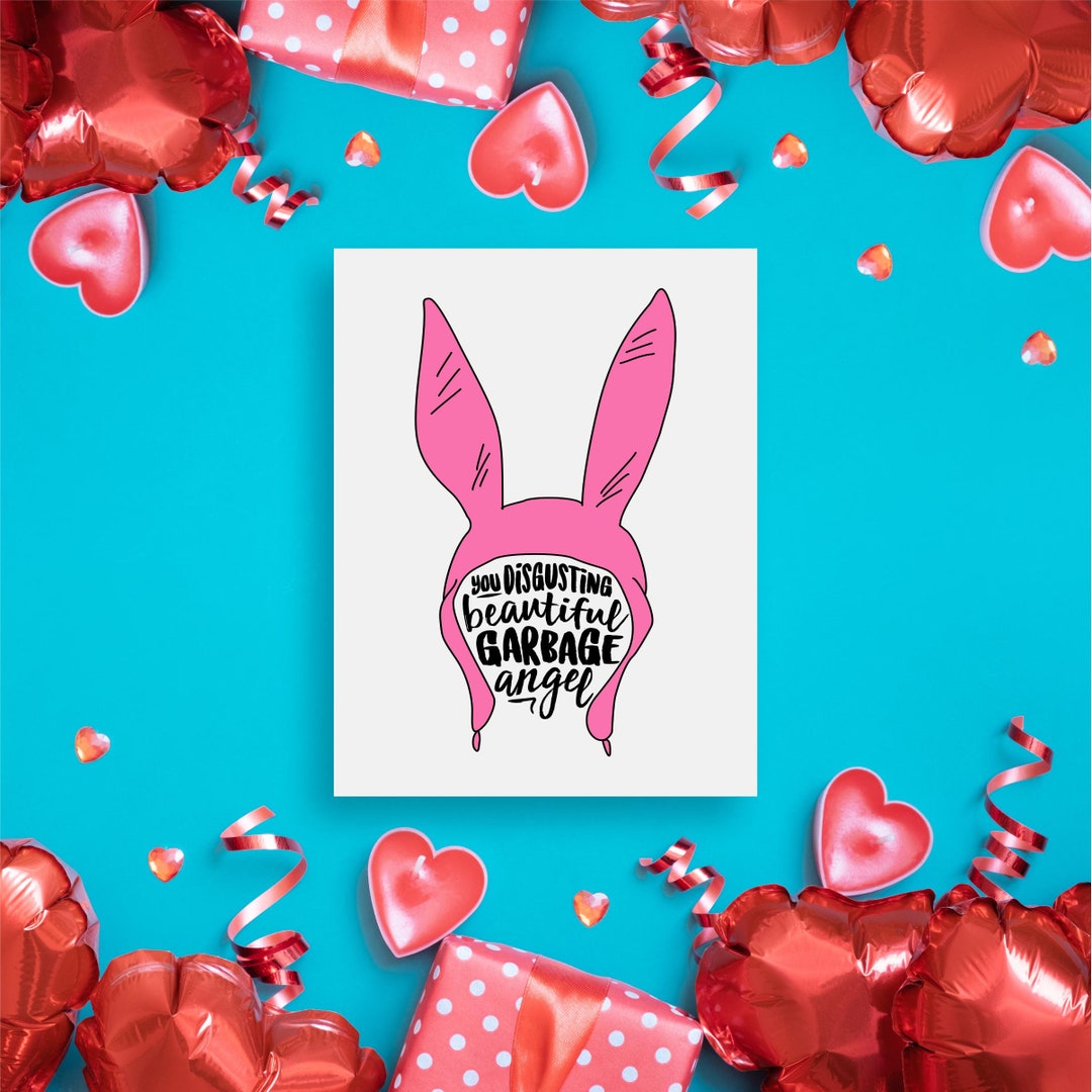 Funny Garbage Angel Louise Birthday Greeting Card - Etsy