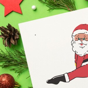 Santa Splits "slay" Funny Vintage Style Holiday Christmas Card - Etsy