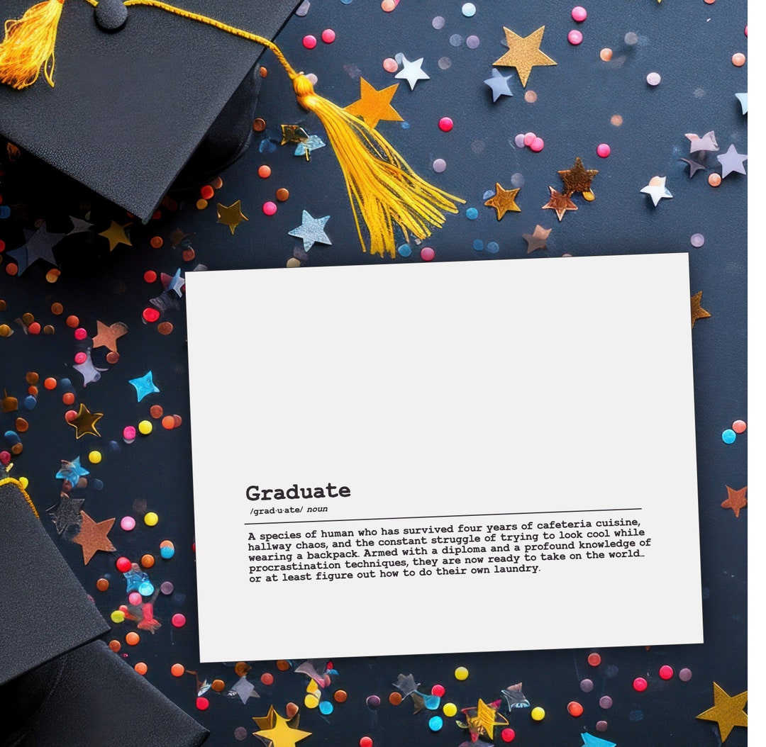 Graduate Definition - Funny High School Graduation Greeting Card ...