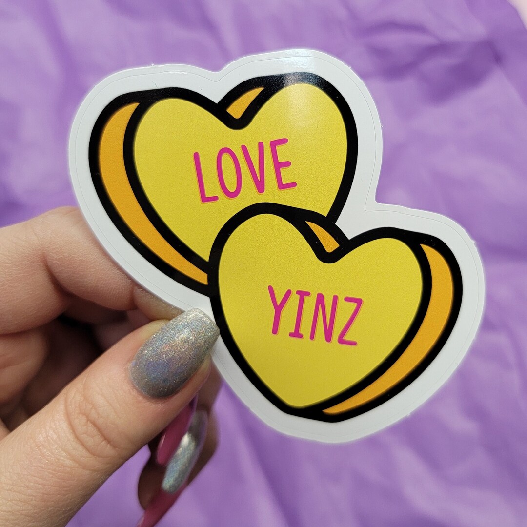 Pittsburgh Love Yinz Candy Heart Sticker - Etsy