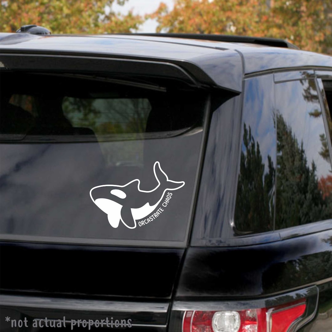 Orcastrate Chaos Killer Whale Orca Funny Car Decal Bumper Sticker - Etsy