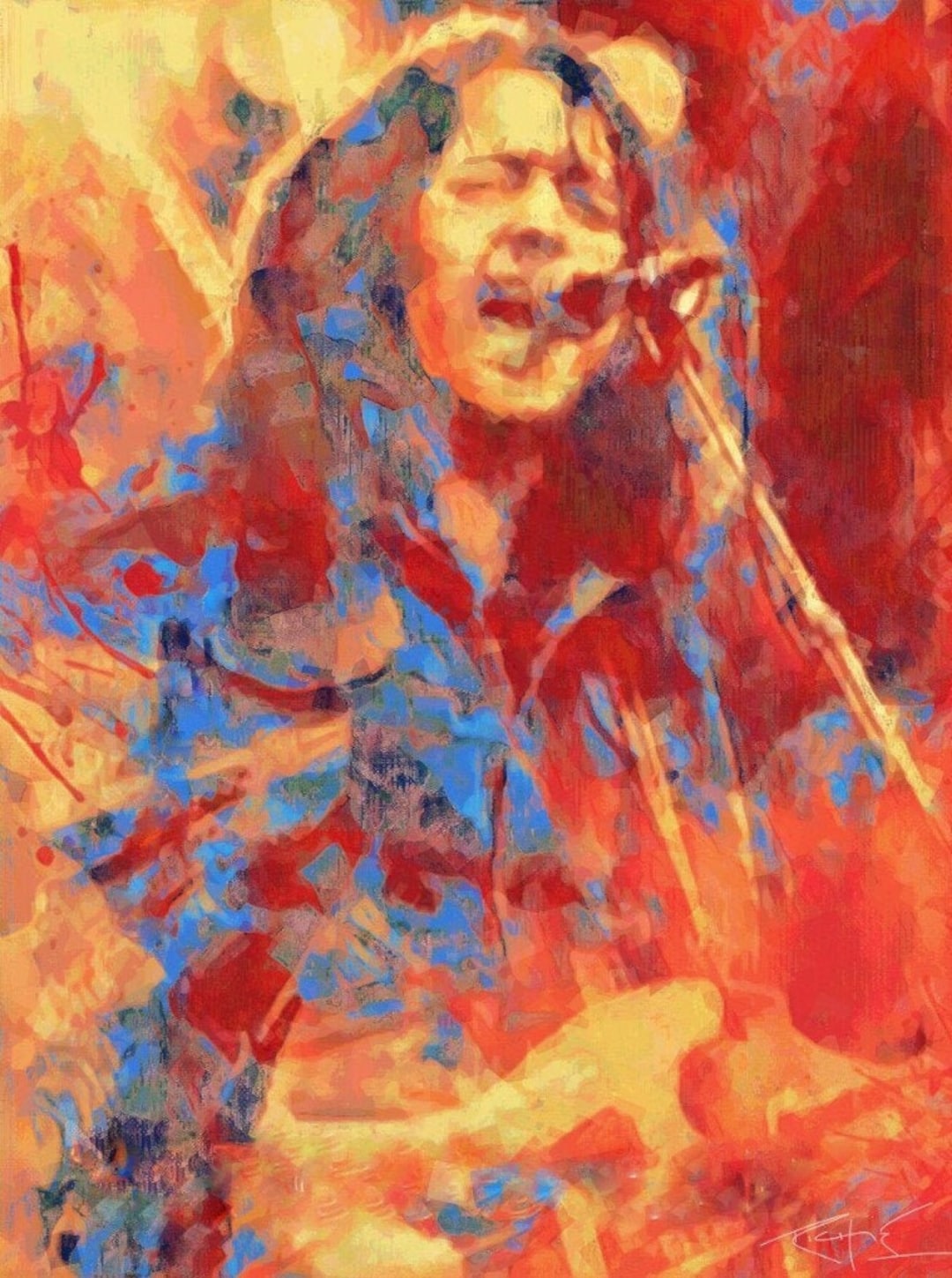 Tattoo'd Lady, Rory Gallagher, Print Poster Direct From the Artist - Etsy