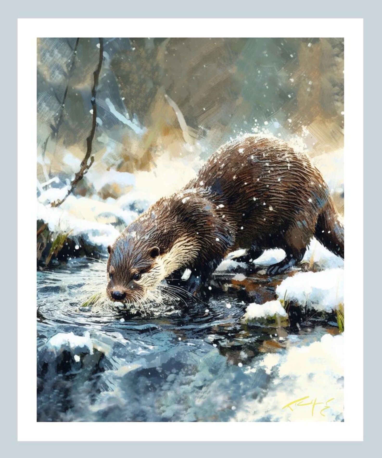 Wild Irish Otter Print Poster - Direct From the Artist - Etsy