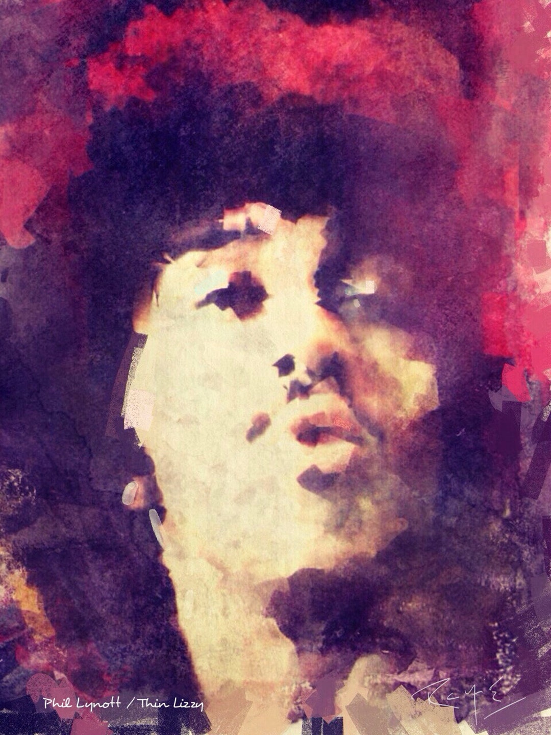 Phil Lynott Art, Print Poster, Digital Portrait - Direct From the ...
