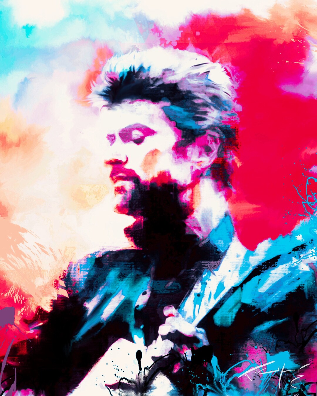 George Michael Poster Direct From the Artist - Etsy
