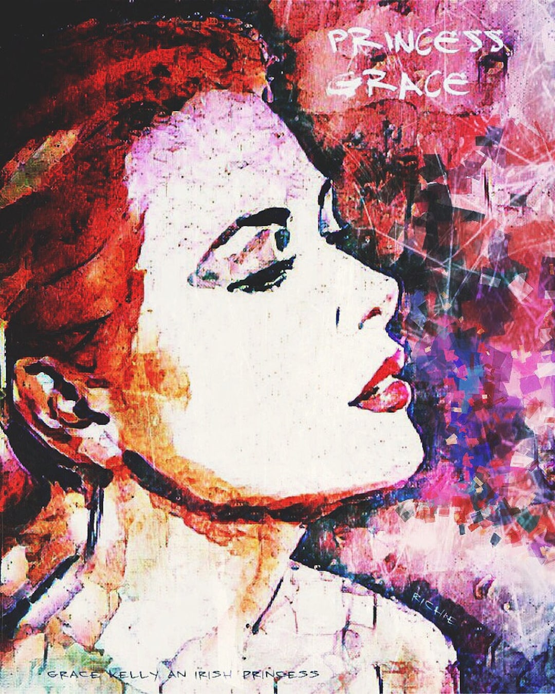 Grace Kelly Portrait, Pop Art, Print Poster - Direct From the Artist - Etsy