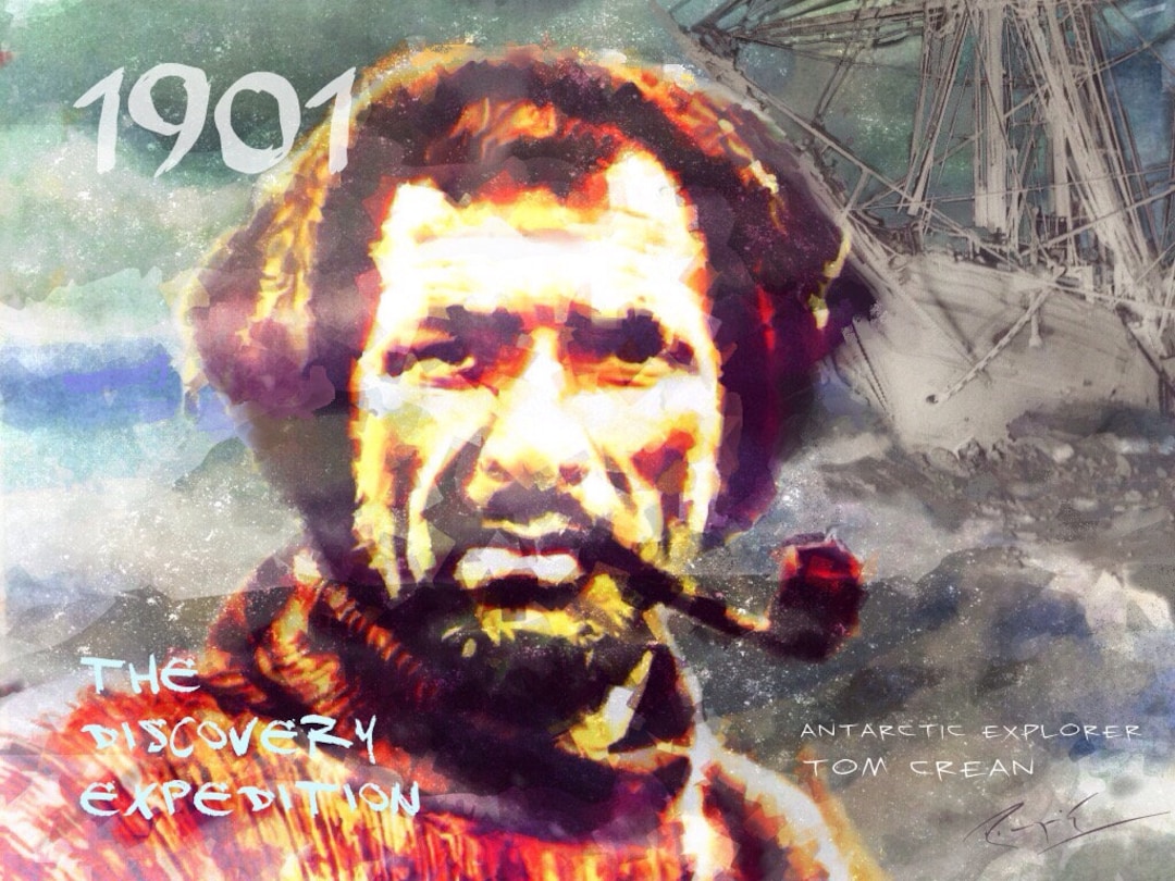 Tom Crean, Antarctic Explorer, Print Poster - Direct From the Artist - Etsy
