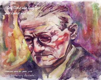 JAMES JOYCE Watercolor Portrait POSTER Various Sizes - Etsy