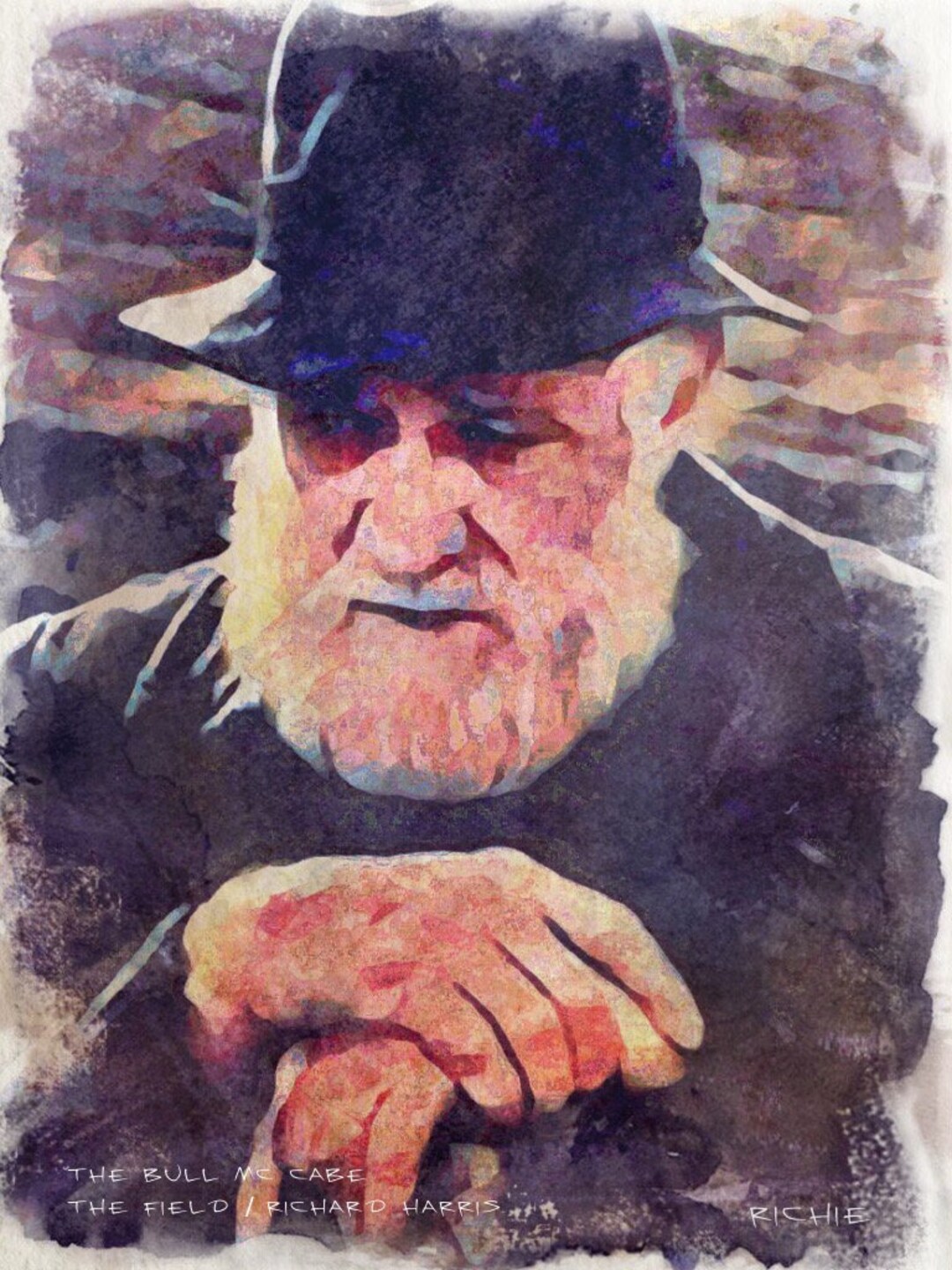 Richard Harris, Irish Actor, Portrait Print Direct From the Artist - Etsy