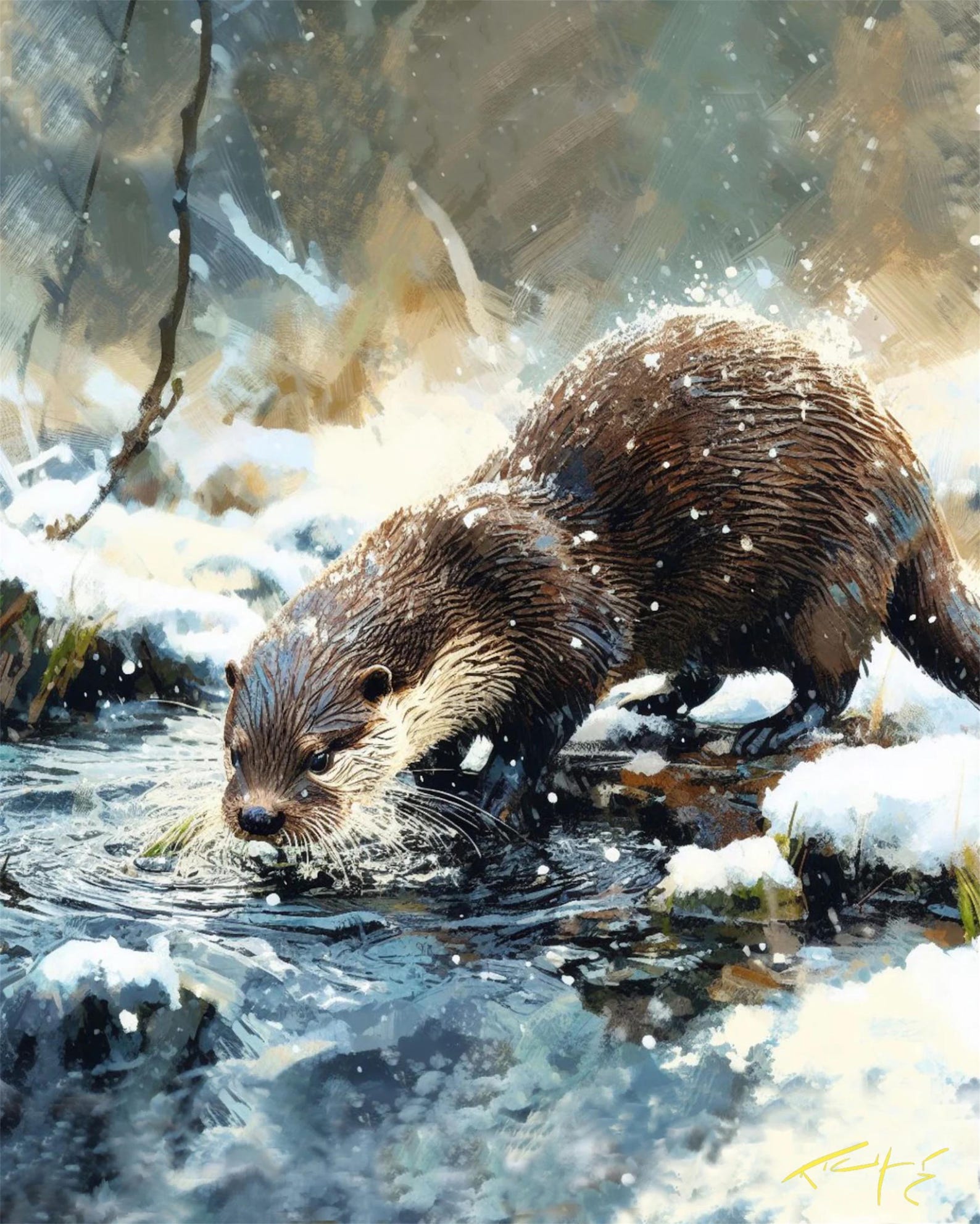 Wild Irish Otter Print Poster - Direct From the Artist - Etsy