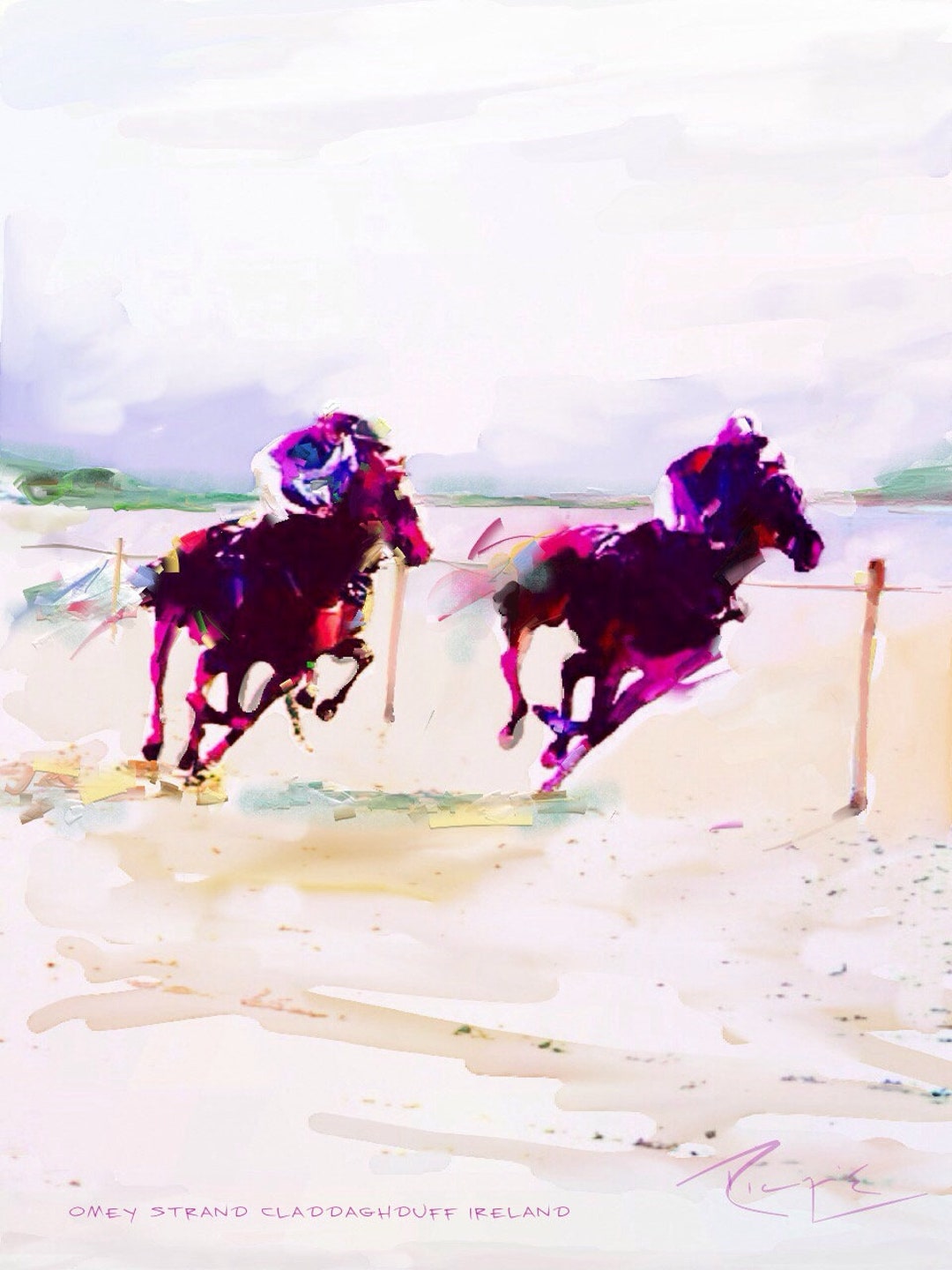 Omey Races, Horse Art- Direct From the Artist - Etsy