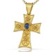Ruby Sapphires Byzantine Cross, Greek Cross, Gold Cross, Orthodox Cross ...