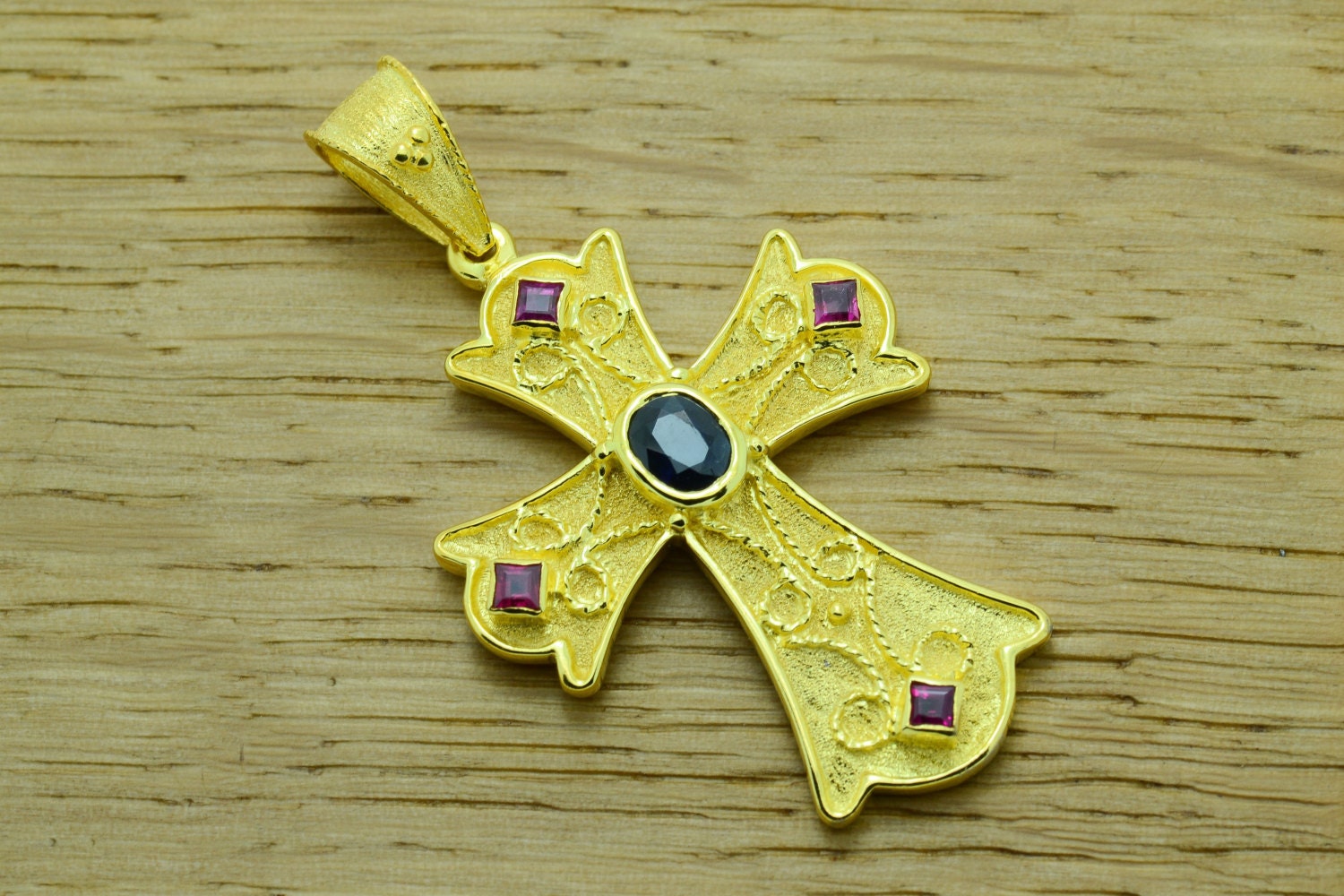 Croce ortodossa di Grecia 14k solido oro bizantino Croce - Etsy Italia