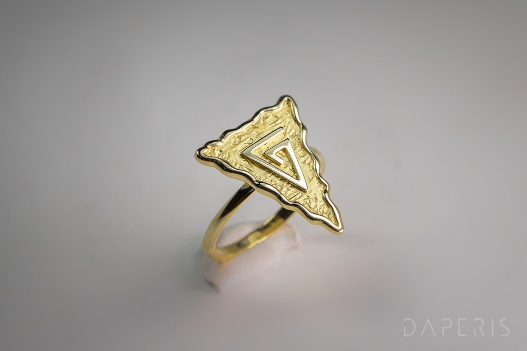 Ancient Greek Ring, Greek Key Band 14K Solid Yellow Gold Ring Greek ...