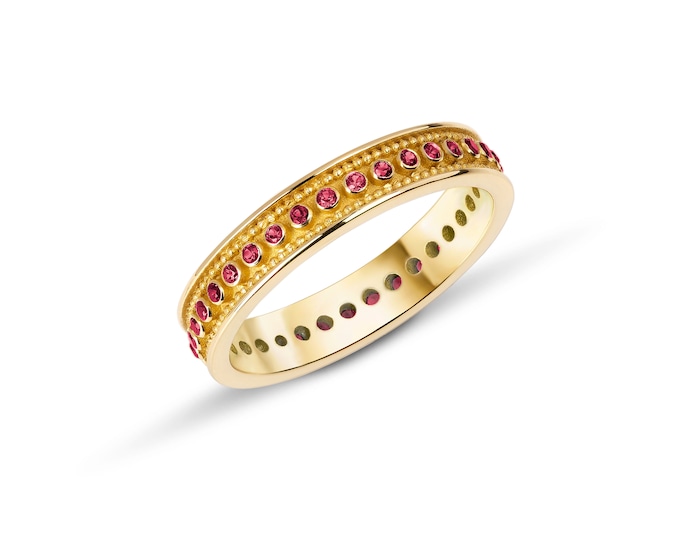 Byzantine Ring, 18K Greek Ring, Sapphire Ruby Ring, 18k Gold Ring ...