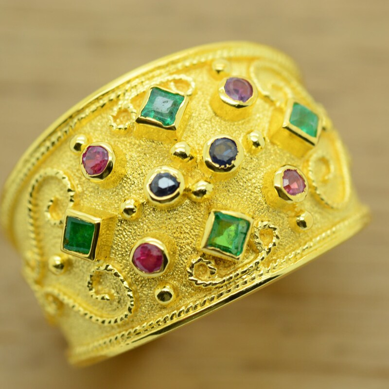 Etruscan Gold Ring - Etsy