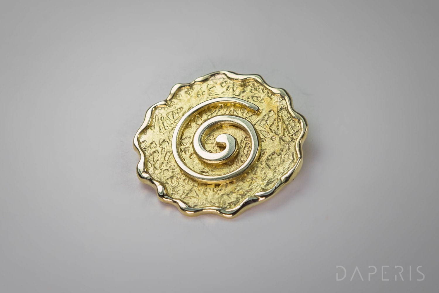 Greek Spiral Pendant 14K Solid Gold-high Quality Handmade | Etsy