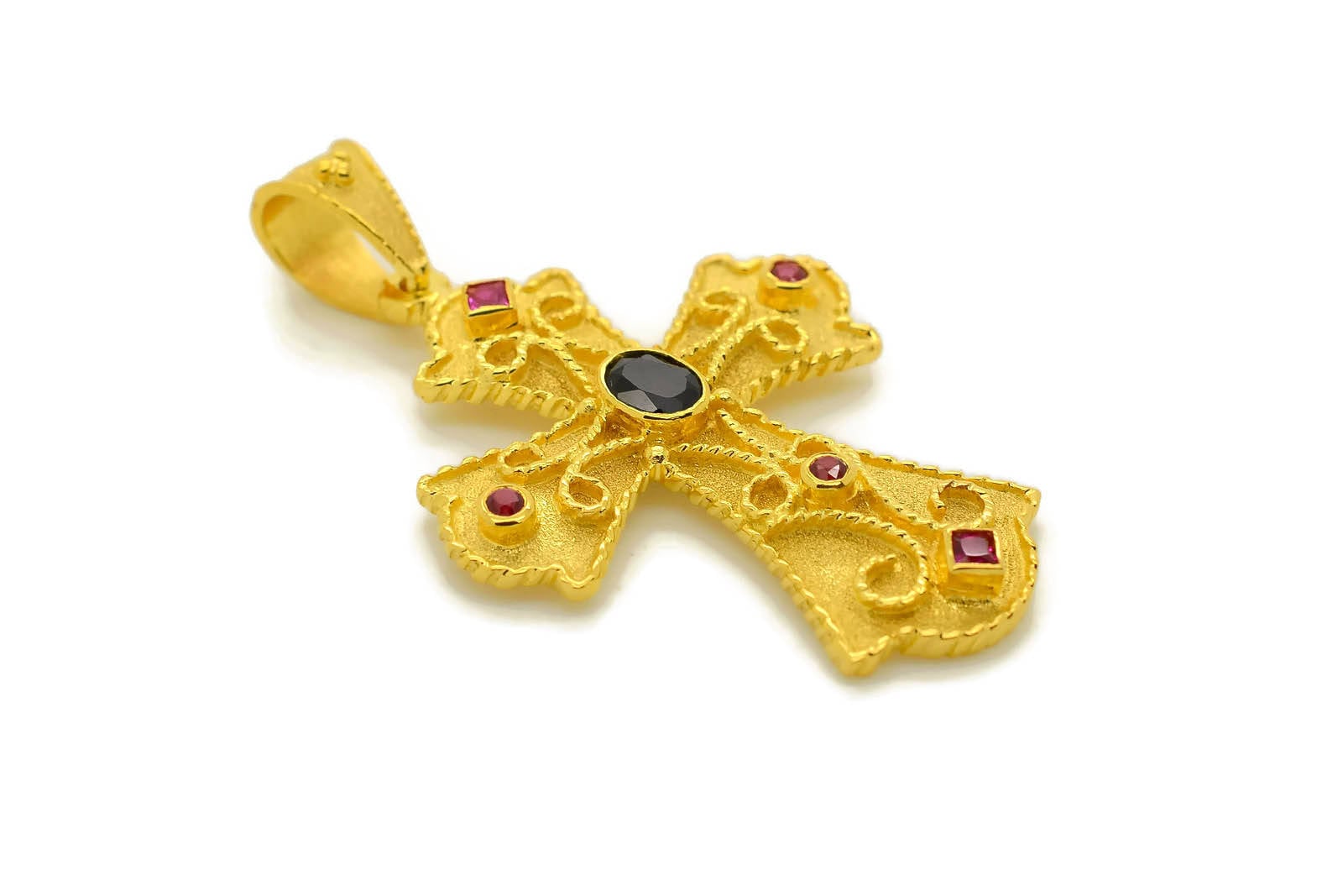 Mens Gold Cross Greek Cross Byzantine Cross Husband Gift | Etsy