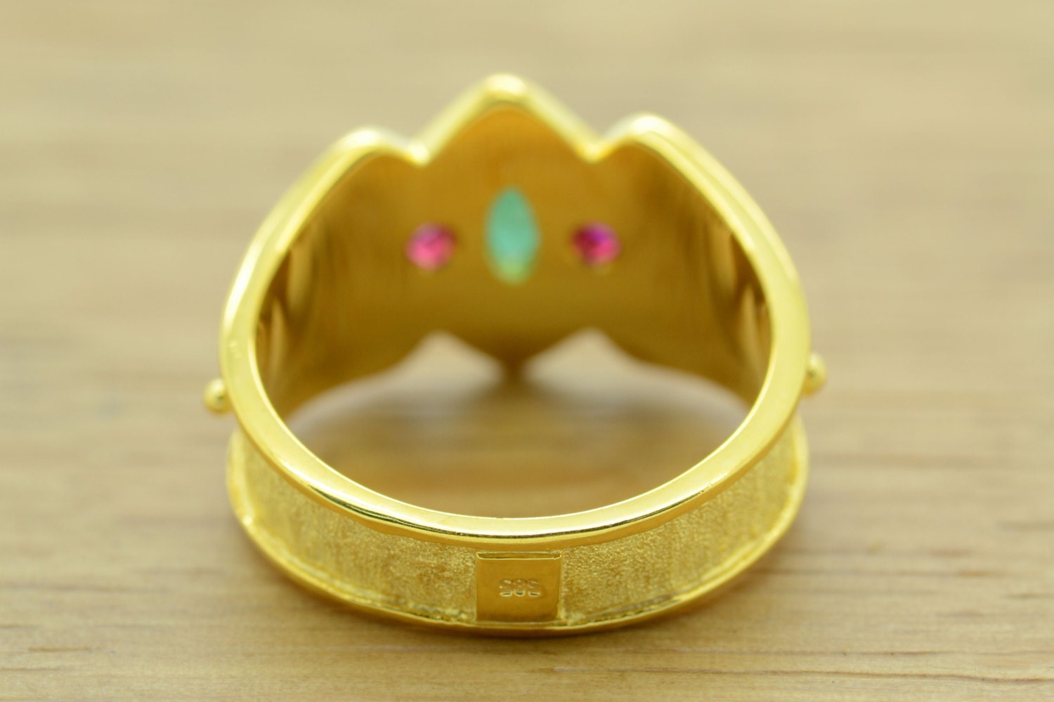 Unique Engagement Yellow Gold Rings Bridal Gemstone Ring - Etsy