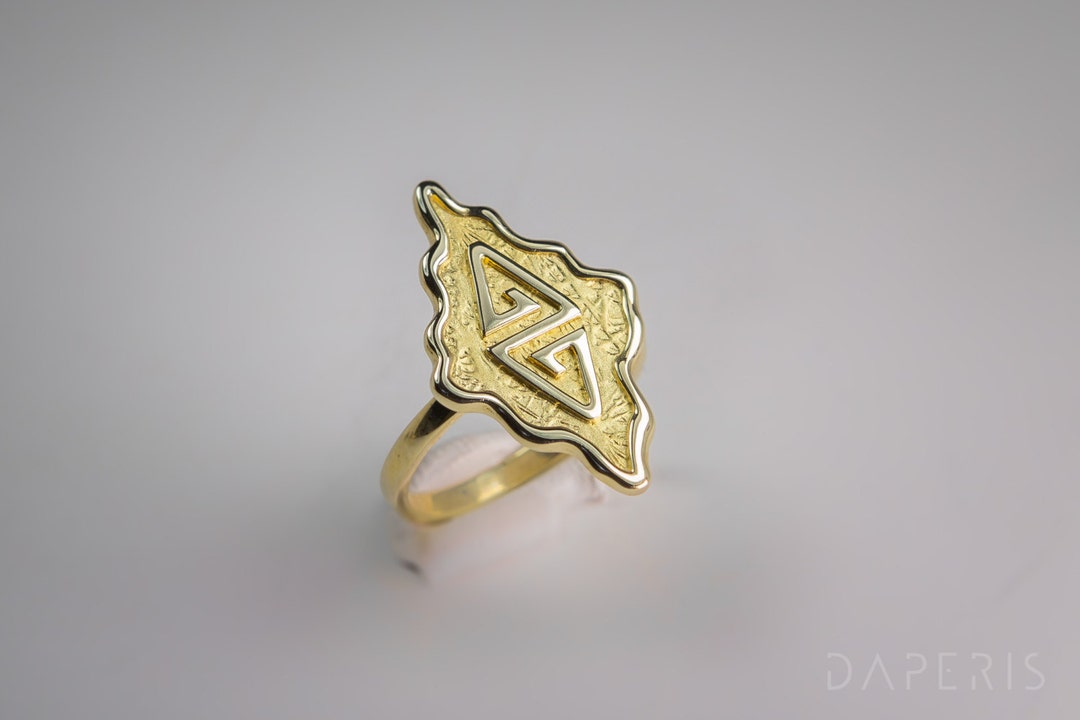 Ancient Greek Ring, Greek Key Band 14K Solid Yellow Gold Ring Greek ...