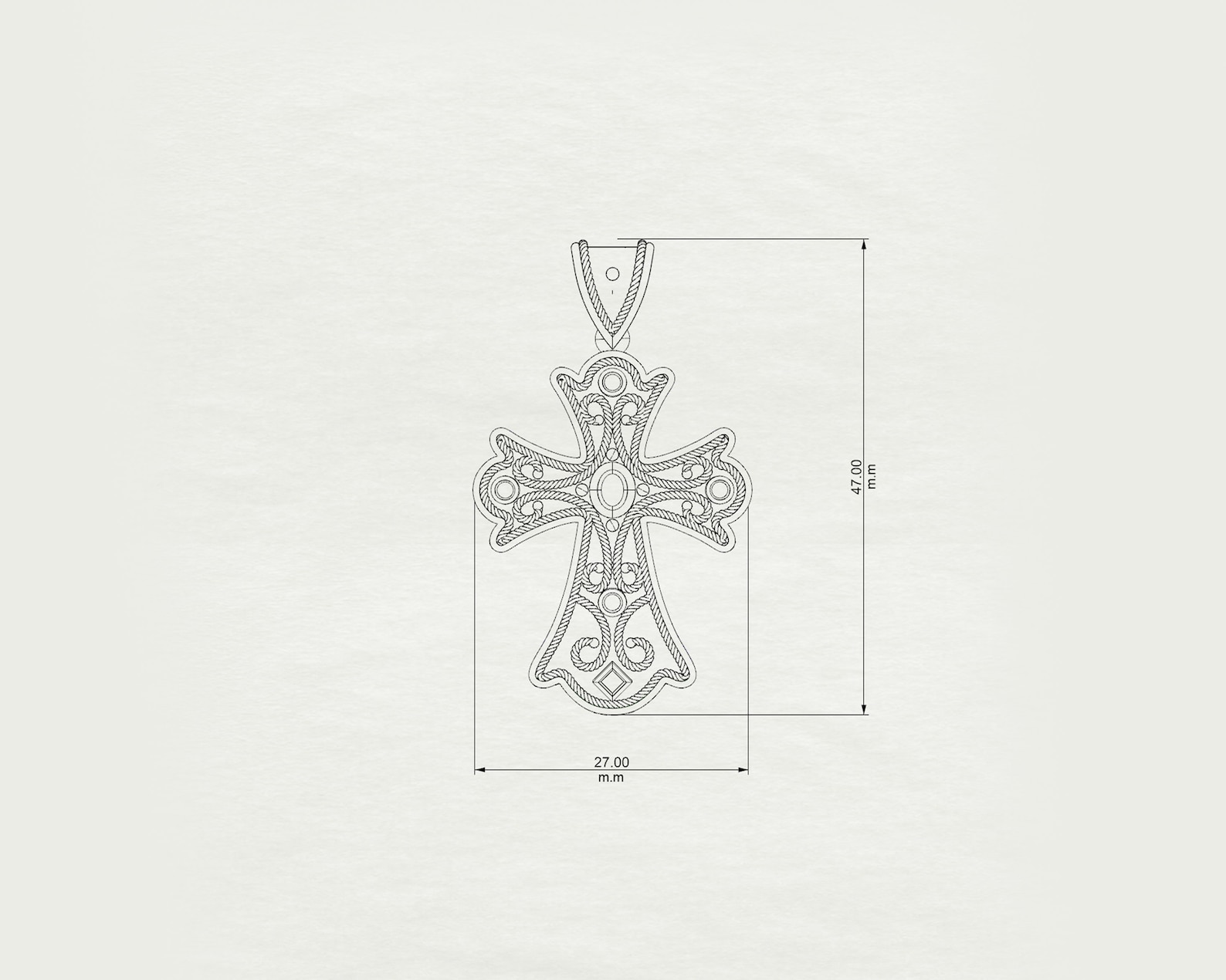 Ruby Sapphire Emerald Cross, 18K Solid Gold, Byzantine Cross, Greek ...