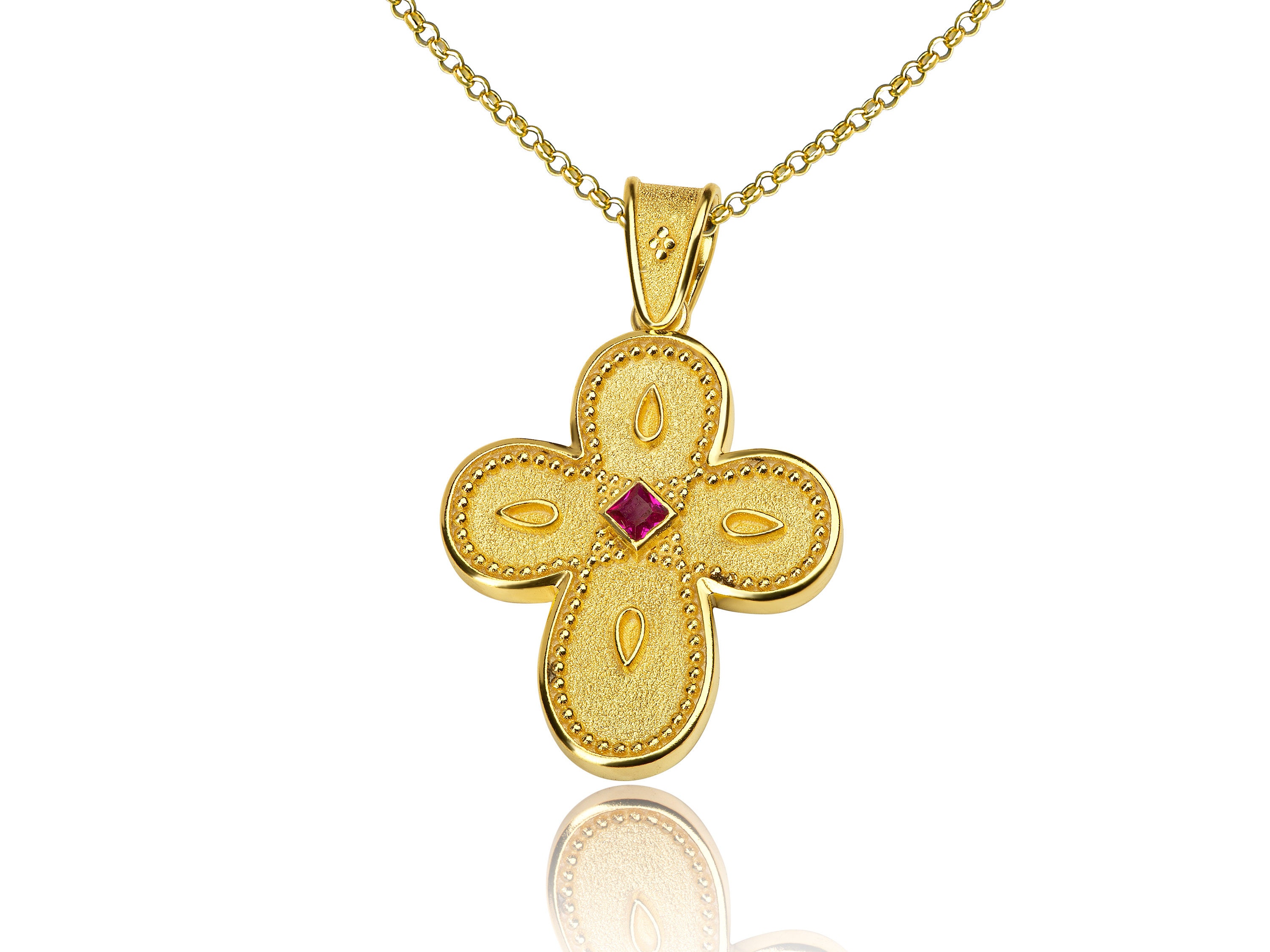 Ruby Cross, Byzantine Cross, Greek Cross, Gold Cross, Orthodox Cross ...