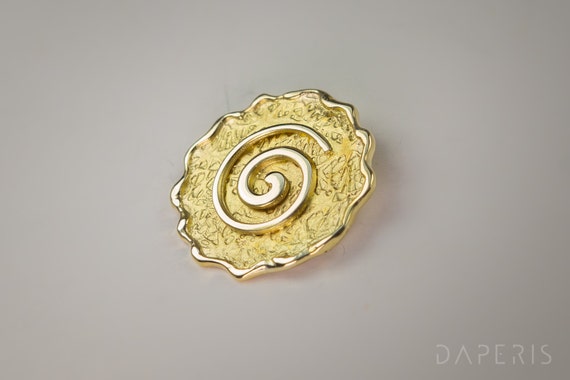 Greek Spiral Pendant 14K Solid Gold-high Quality Handmade | Etsy