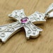 Ruby Cross Pendant Etruscan Byzantine Style Christian Cross - Etsy