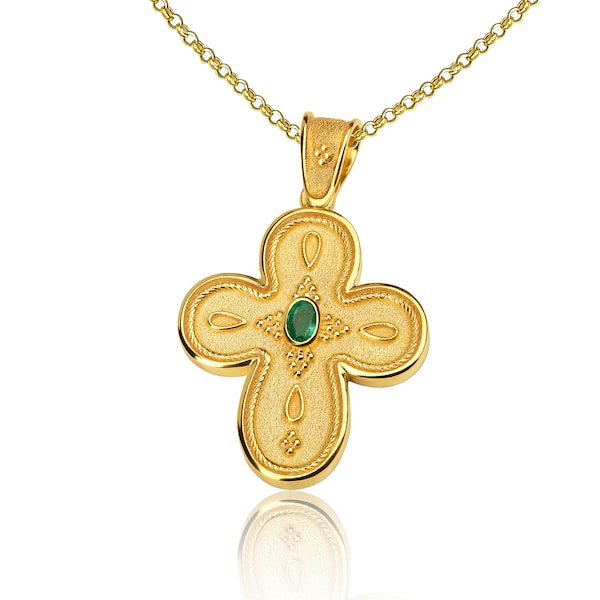 Solid Gold Greek Cross - Etsy
