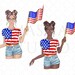 4th of July Clipart Patriotic Clipart American Girl Clipart | Etsy