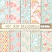 Balloon Digital Paper: hot AIR BALLOONS Digital Papers With Balloon ...