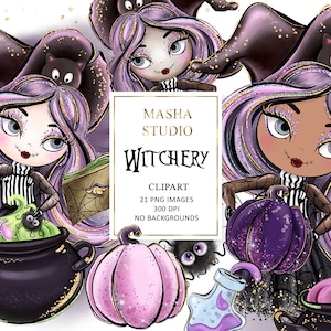 Halloween Clipart, Witch Clipart, Witch Pot Clipart, Witch Potions ...