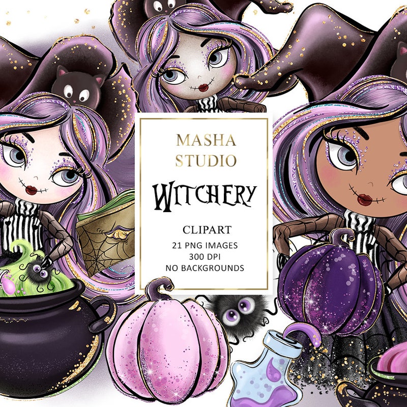 Witch Pot Clipart - Etsy