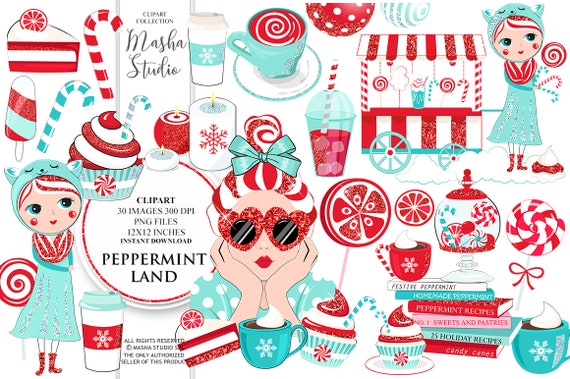 Peppermint Border Clipart