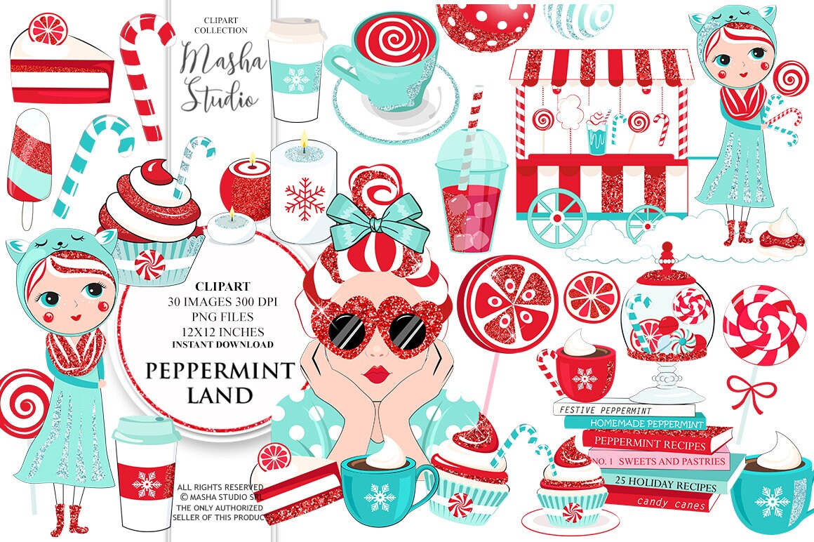 Peppermint Border Clipart